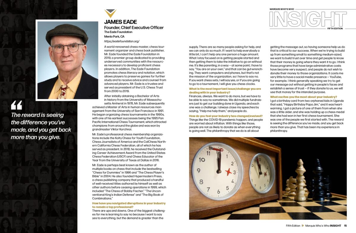 James Eade - Marquis Who's Who Spotlight