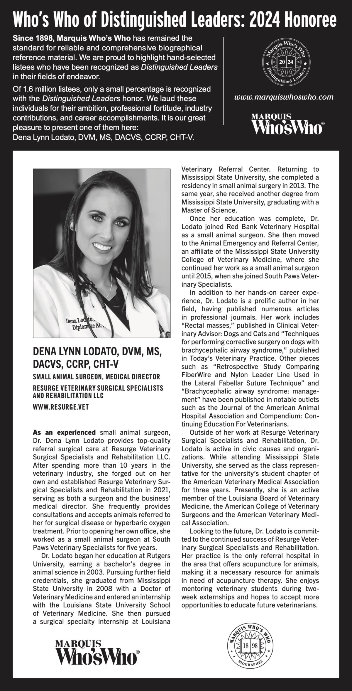 Dena Lodato - Marquis Who's Who Spotlight